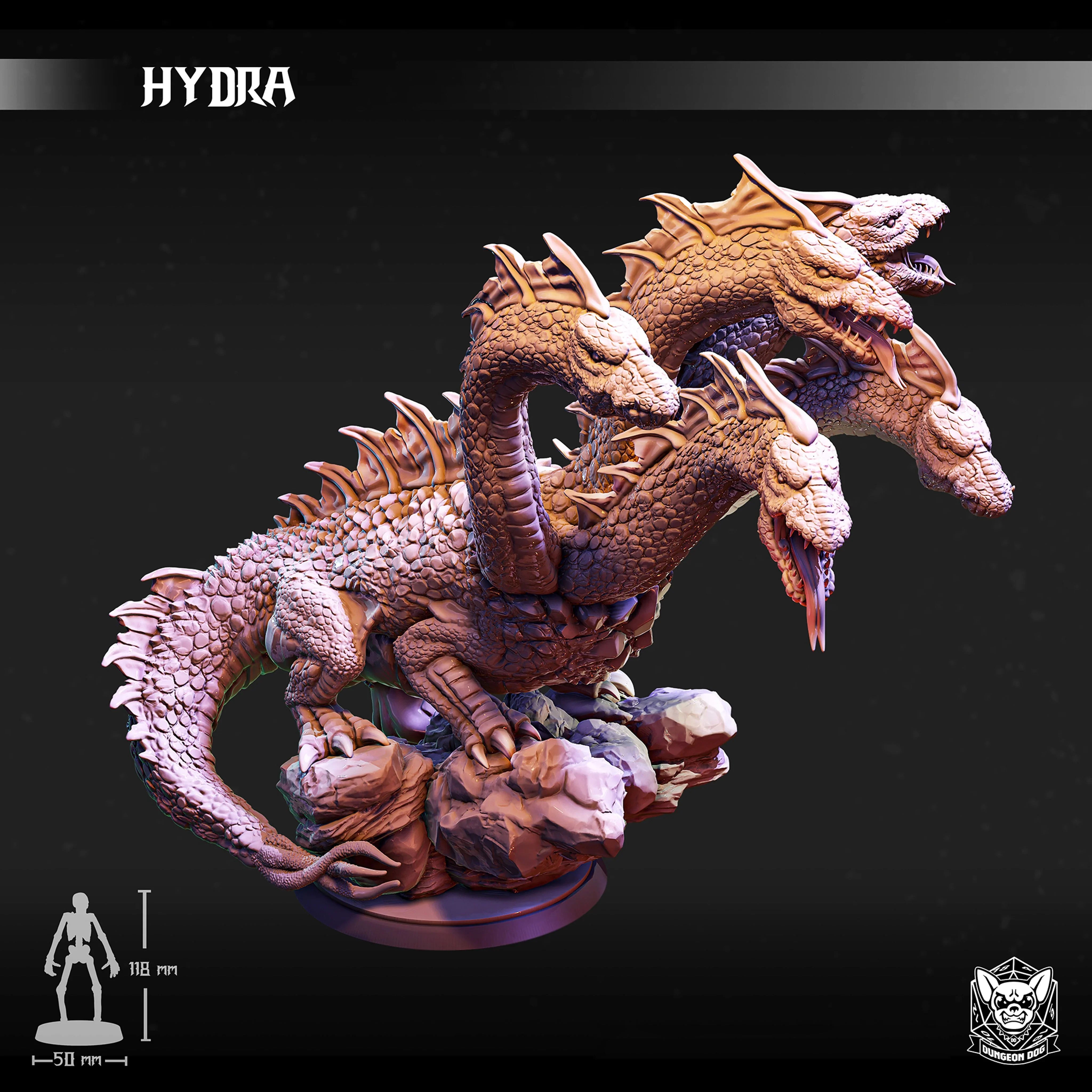 Hydra Miniature – Massive Multi-Headed Resin Boss Monster – D&K Custom ...