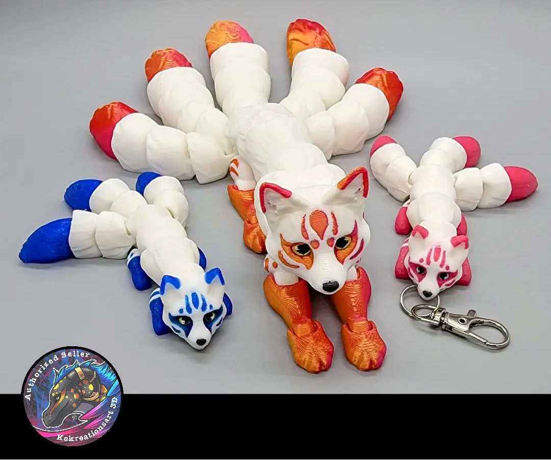 Kitsune Toy or Keychain Custom Colors – D&K Custom Prints
