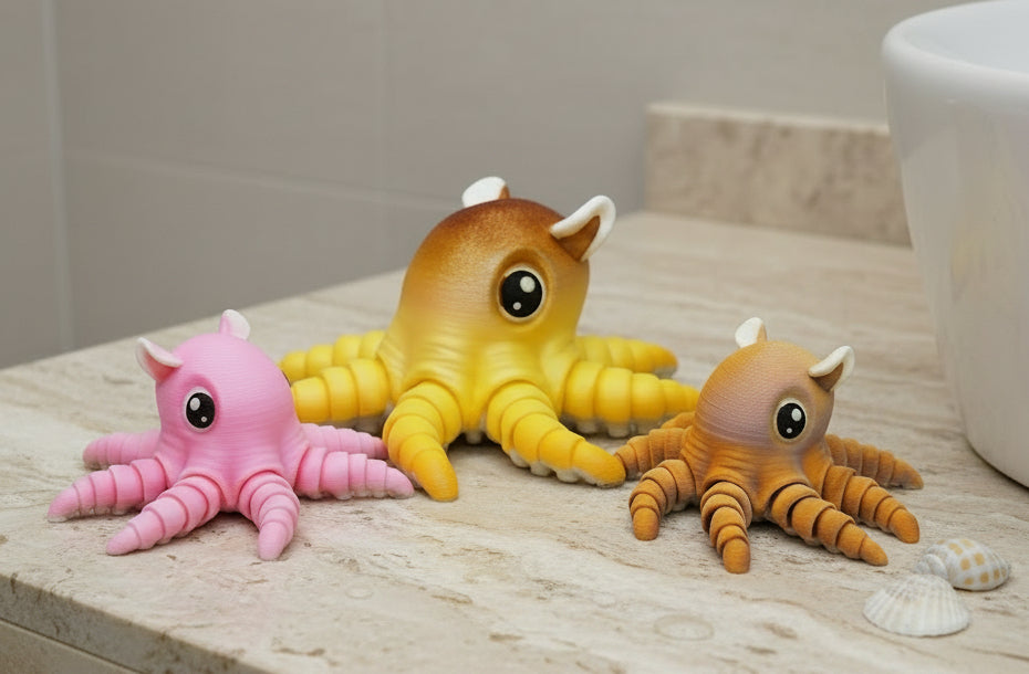 Flapjack Octopus – 3D Printed Articulated Fidget Toy – D&K Custom Prints