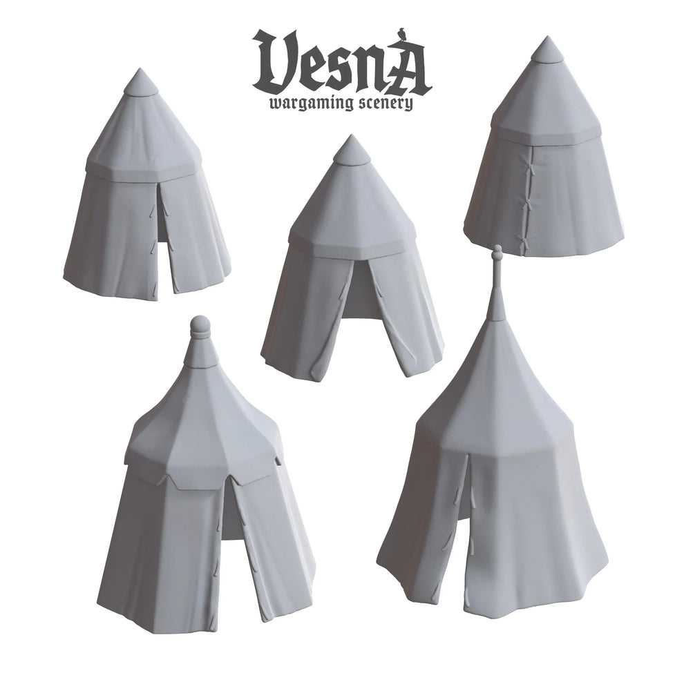 Medieval Round Tents Set – 28mm Fantasy Camp Terrain for TTRPGs – D&K ...