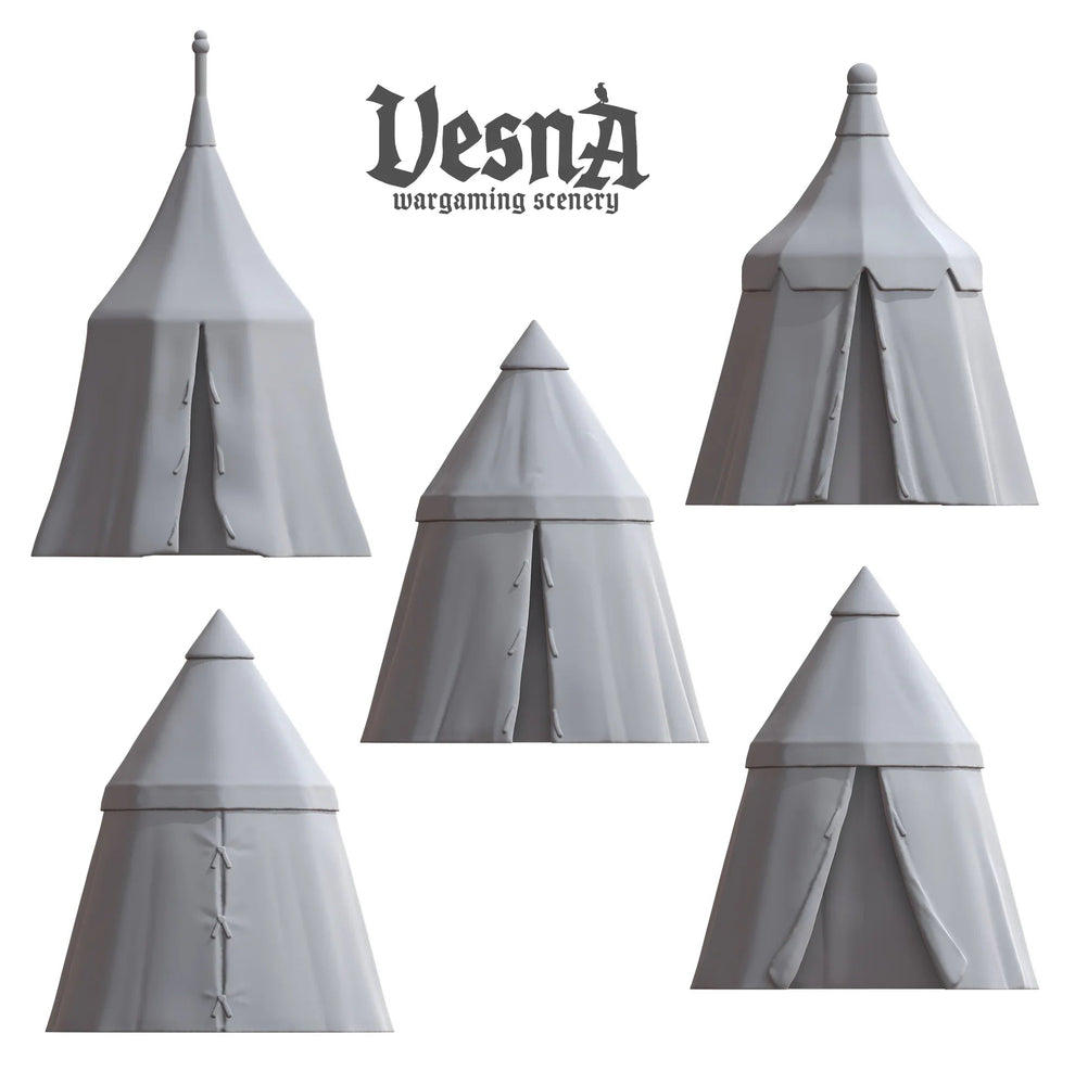 Medieval Round Tents Set – 28mm Fantasy Camp Terrain for TTRPGs – D&K ...